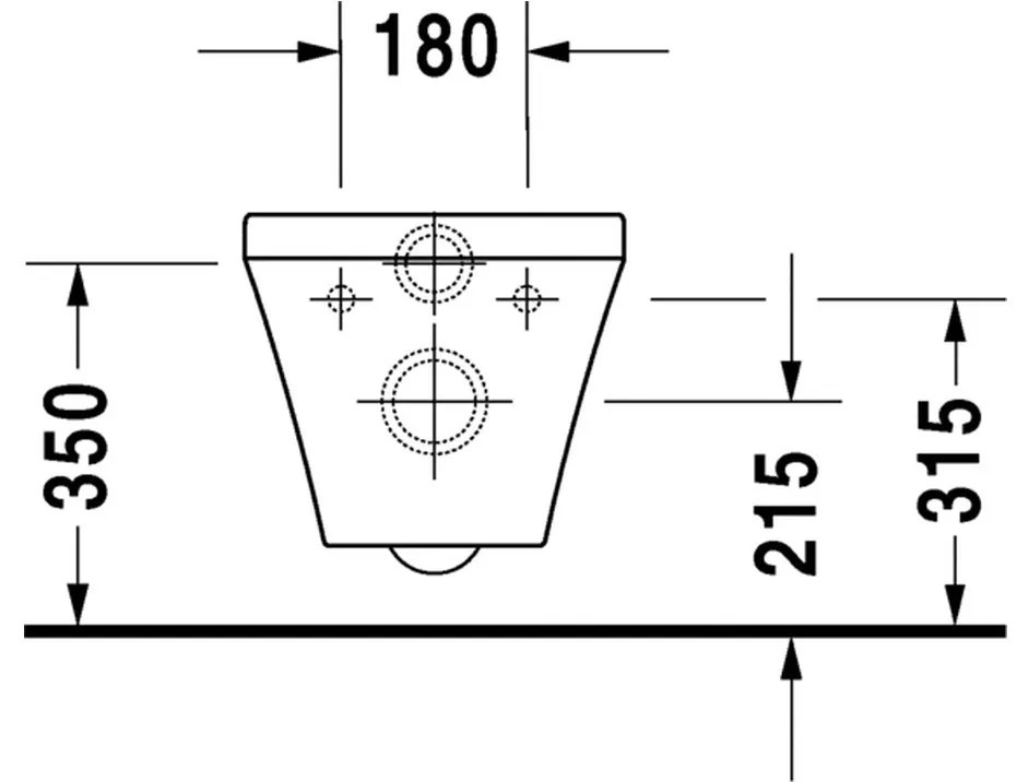 Duravit DuraStyle - závěsné WC, 37x54 cm, bílé 2536090000