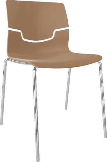 GABER - Židle SLOT NA - béžová/chrom