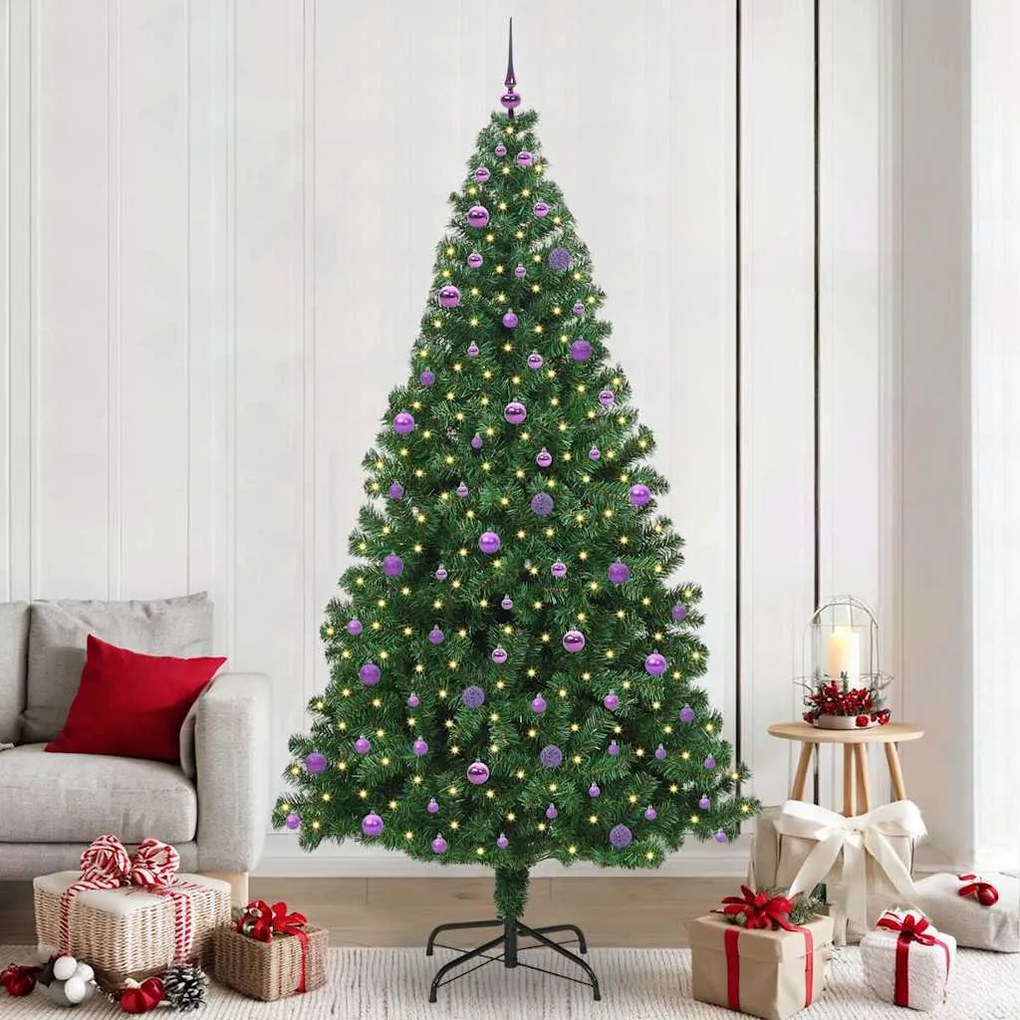 Umělý vánoční stromeček Zelená 240 cm PVC, ocel a plast 3396937