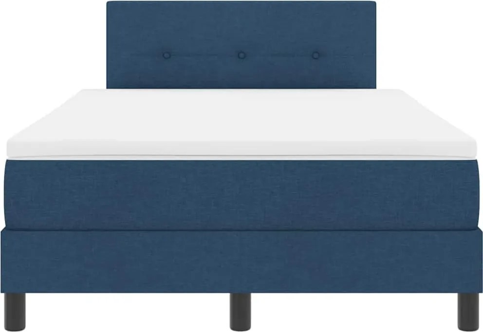 Postel s boxspringem s čelo Modrá 120 x 190 cm textil 3338677