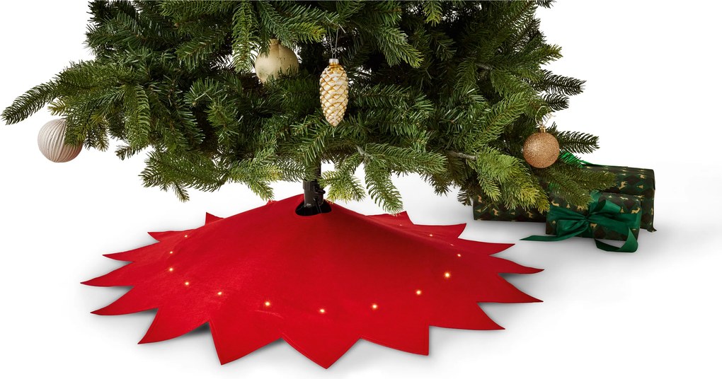 Livarno® LED deka pod vánoční stromek, Ø 100 cm (hvězda, červená)