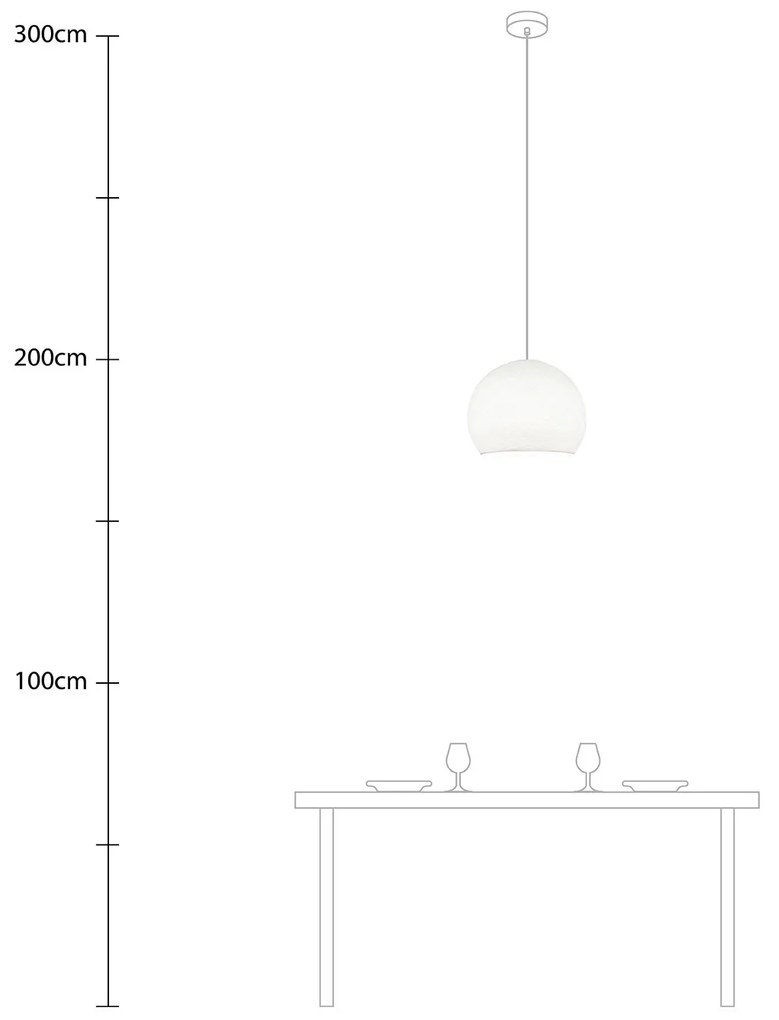 creative cables Závěsná lampa se stínidlem kupole z PE vlákna, polyester Barva: Černá Perleť, Průměr: M - Ø 35 Cm