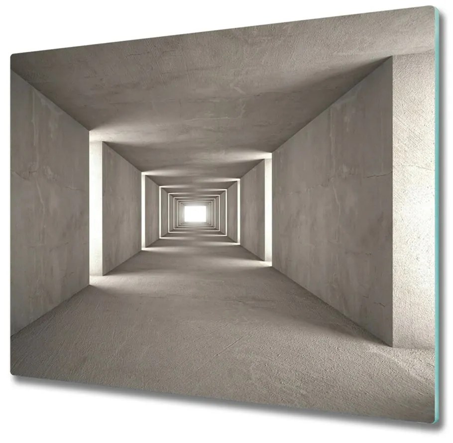 Skleněná krájecí deska Betonový tunel 60x52 cm