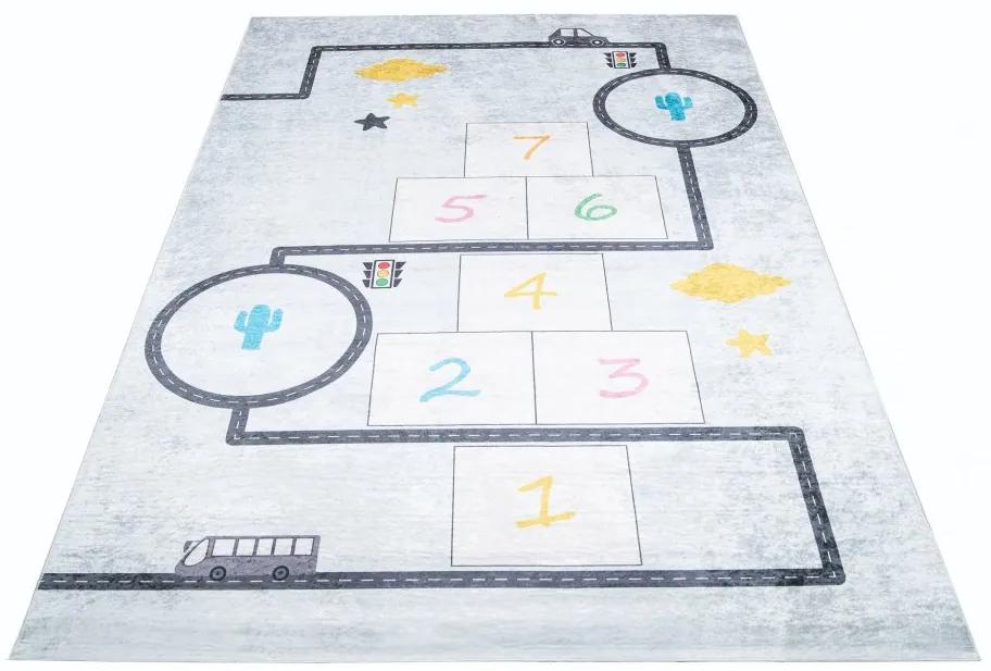 Dětský koberec s tématikou silnice a her školka Šířka: 80 cm | Délka: 150 cm