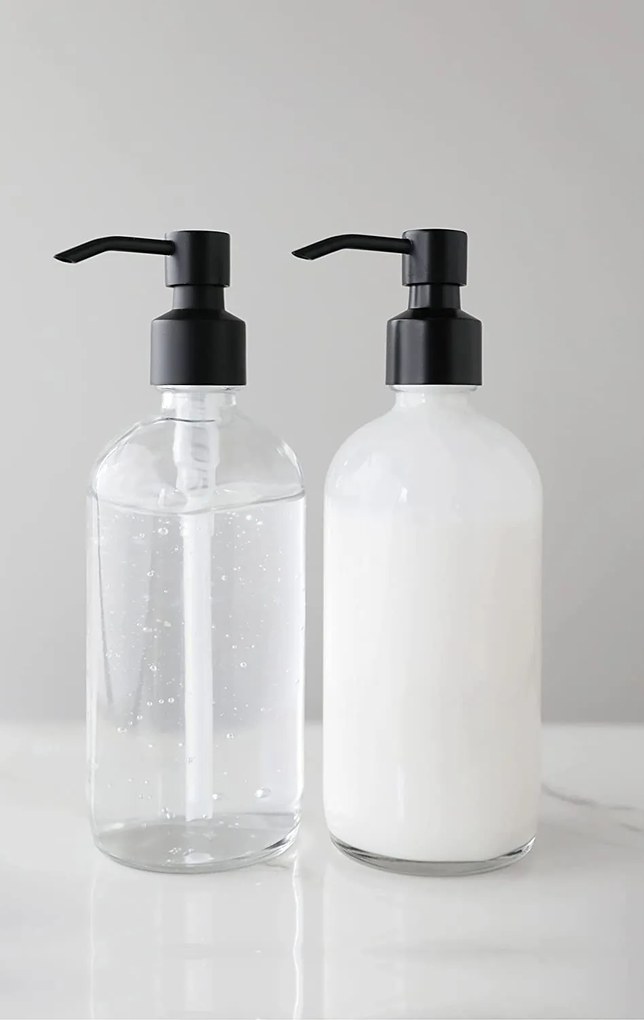 Arte Regal Dávkovač na mýdlo/šampón/kondicionér dávkovač - 0,5l - čiré sklo