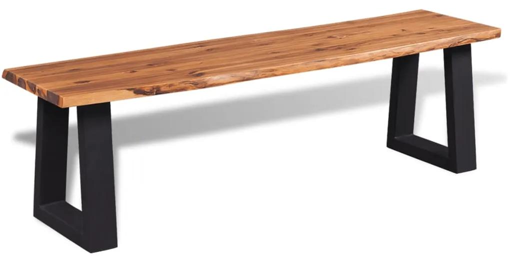 245688 vidaXL Lavice z masivního akáciového dřeva 160 cm