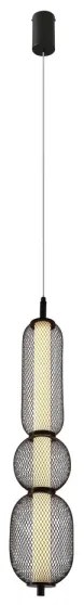 LED Lustr na lanku PUMA LED/15W/230V pr. 14 cm černá