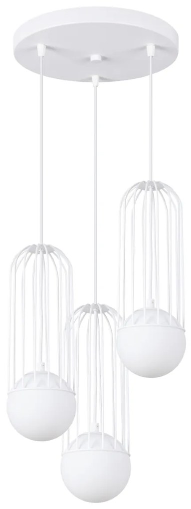 Sollux Lighting Závěsné svítidlo BRINA 3P bílé