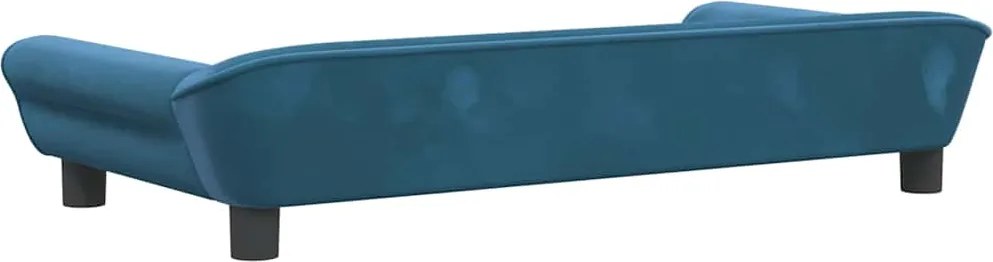 Pelíšek pro psy modrý 100 x 50 x 21 cm samet 172005