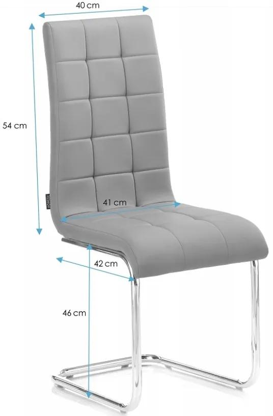 Čalouněná židle 41x100x42cm, různé barvy Barva: Šedá