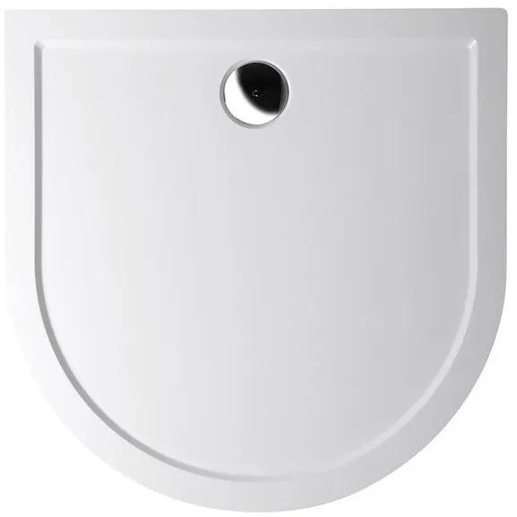 Polysan ISA 100 sprchová vanička z litého mramoru, půlkruh 100x100cm, bílá - 72888