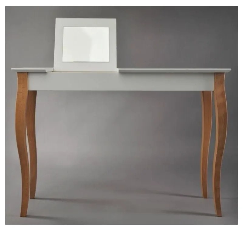 Bílý toaletní stolek se zrcadlem Ragaba Dressing Table, délka 105 cm