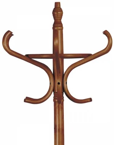 Věšák dřevěný stojanový masiv topol a bříza tmavý dub 185 cm F-2059 OAK