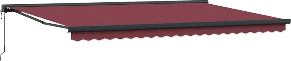 Automatická zatahovací markýza burgundská 500 x 300 cm 3215332