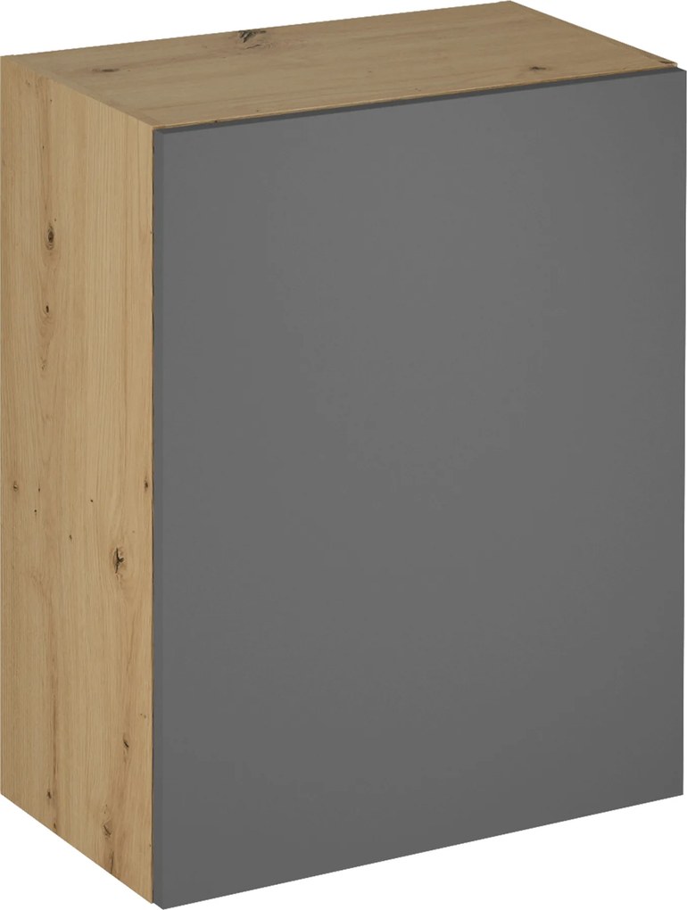 Horní skříňka, dub artisan/šedý mat, univerzální, LANGEN G60