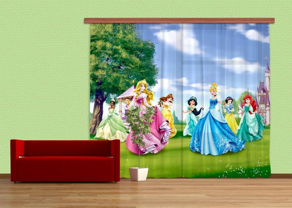 FCP XXL 6017 Foto závěs dětský dělený obrazový Princess 2 Disney FCPXXL 6017, velikost 280 x 245 cm