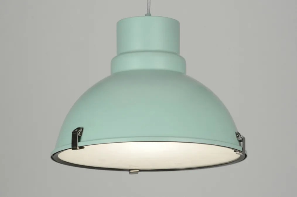 Závěsné modré retro svítidlo do kuchyně Mintbruin