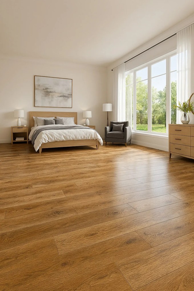 PVC podlaha - lino Ambient Silk Oak 603M, na mieru, šíře 3m,4m, hnedá, bez podkladu, chodba / predsieň, Beauflor