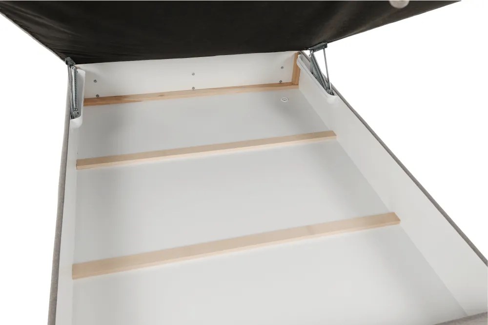 Boxspringová postel 120x200, šedohnědá TAUPE, FERATA TV KOMFORT