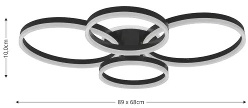 Brilagi - LED Stmívatelné stropní svítidlo ORBITS LED/52W/230V 3000-6000K + DO