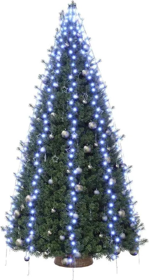 Světýlka na stromeček 500 modrých LED 500 cm dovnitř i ven 328898
