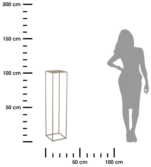 Stojan na květiny 100x24 cm béžová