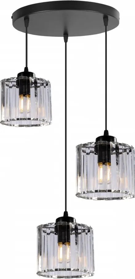 Toolight - ELEGANCE LAMPA SUFITOWA APP210-3CPR KRYSZTAŁ SREBRNA, OSW-08552
