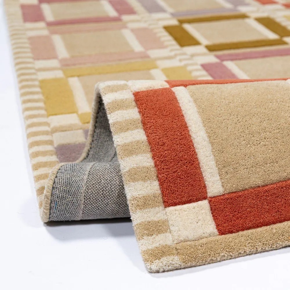 Ručně tkaný vlněný koberec v přírodní barvě 200x290 cm Quadro Wool – Flair Rugs