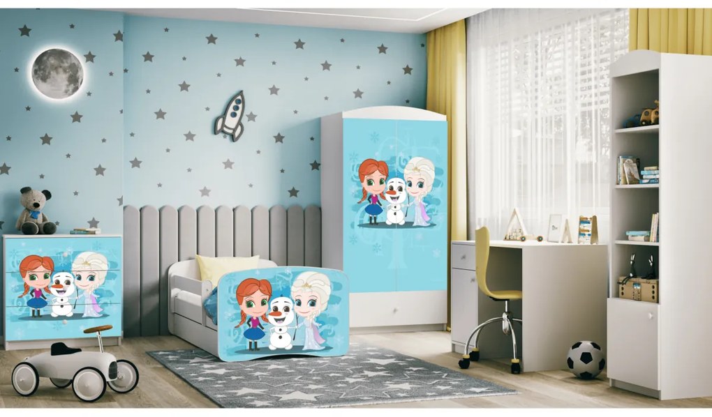 Dětská postel Babydreams Sněhové princezny bílá