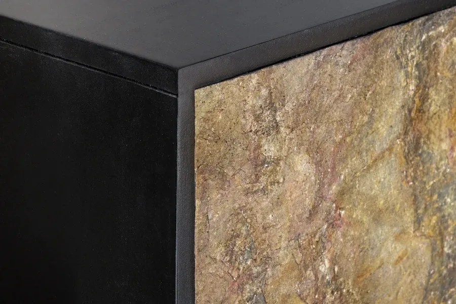 Designová vysoká komoda Quillon III 120 cm přírodní kámen