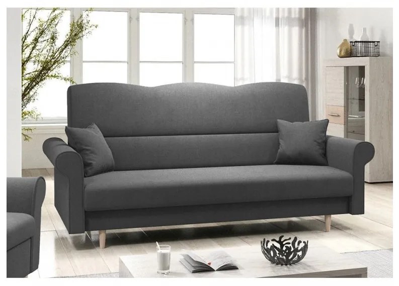 Třímístná pohovka LOFT 216 cm tmavě šedá