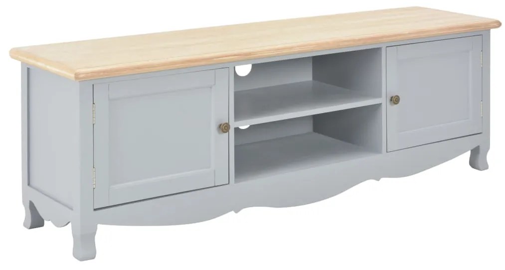 TV stolek Horton - šedý - dřevo | 120x30x40 cm