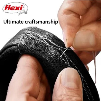 Flexi Leather M pásek 5m černá kůže / Vodítko