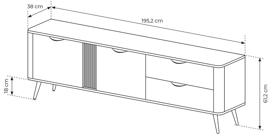Obývací stěna VERIS B | 3 díly | 478 cm | dub dunin