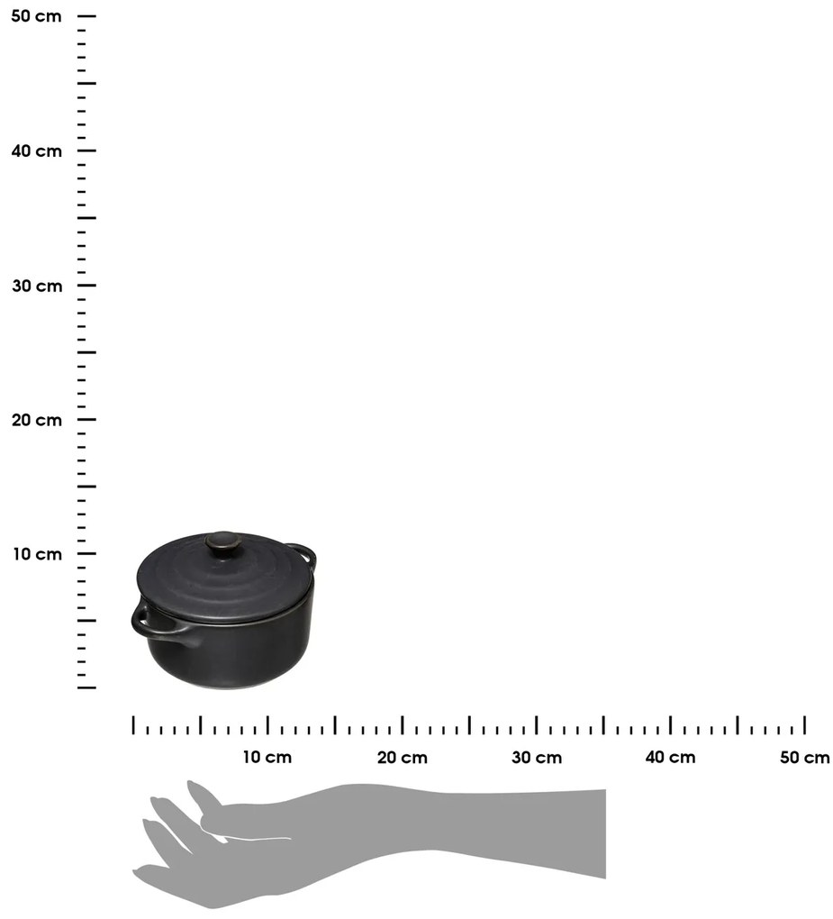 Keramický hrnec Mini Black, (fi) 13 cm
