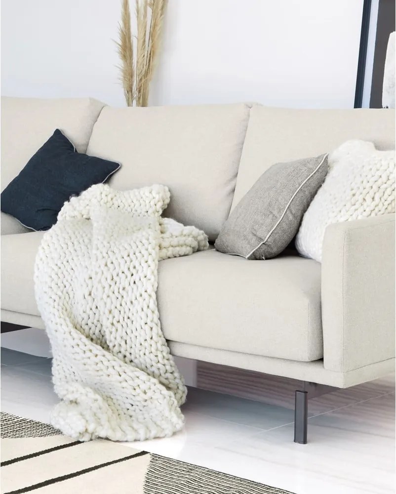 Béžová žinylková pohovka 334 cm Galene – Kave Home