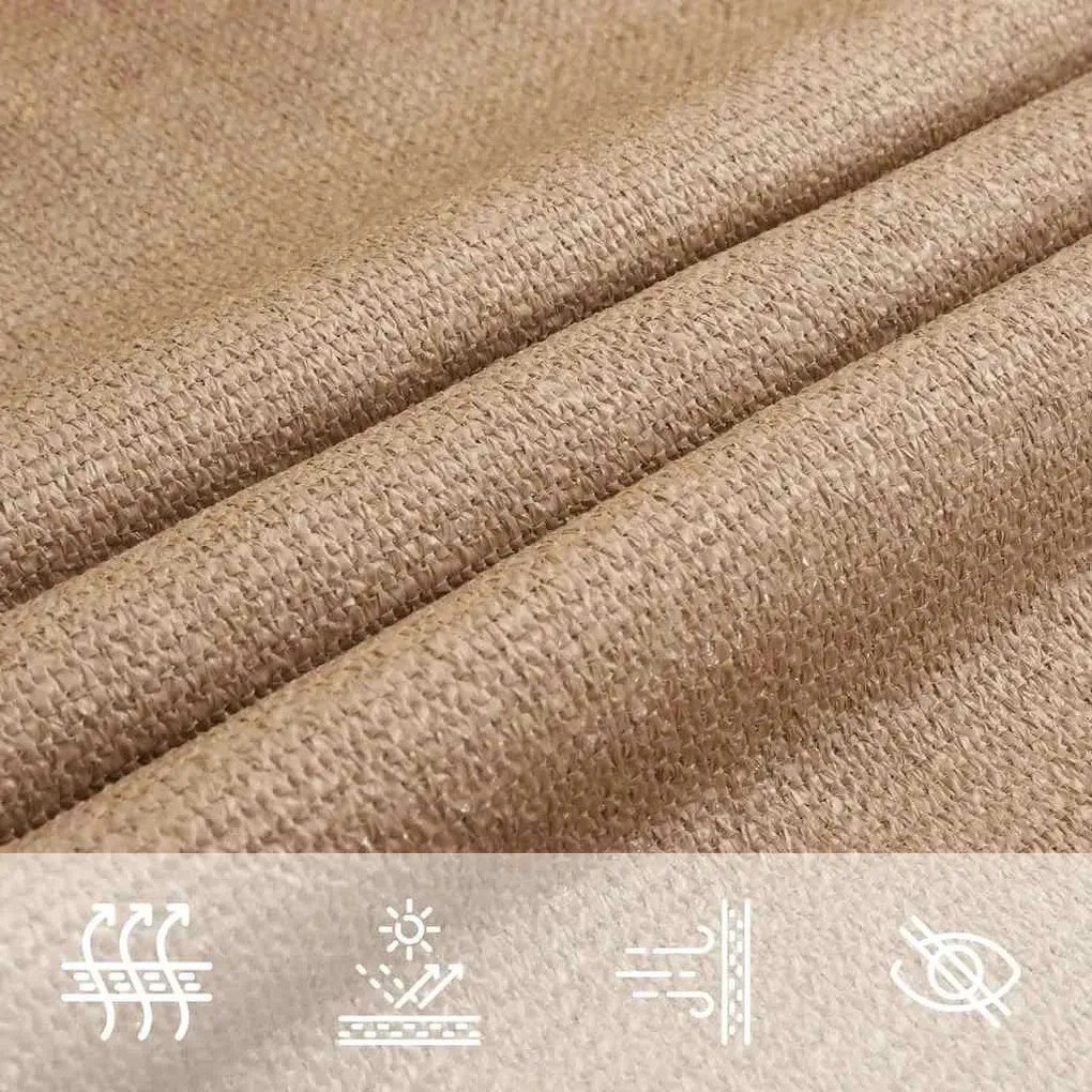 Stínicí plachta 160 g/m² taupe 5 x 7 m HDPE 311412