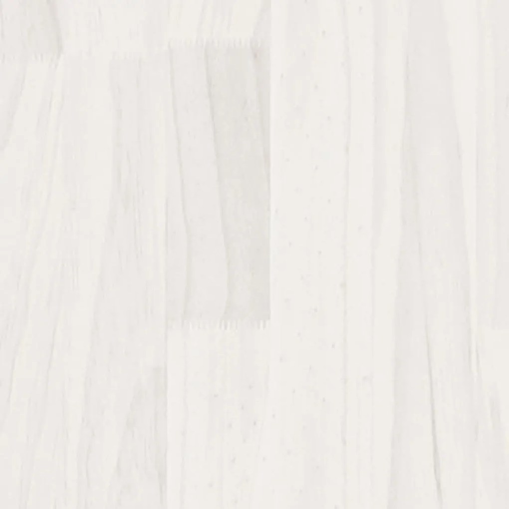 Úložný regál bílý 60 x 30 x 105 cm masivní borovice - Default Title