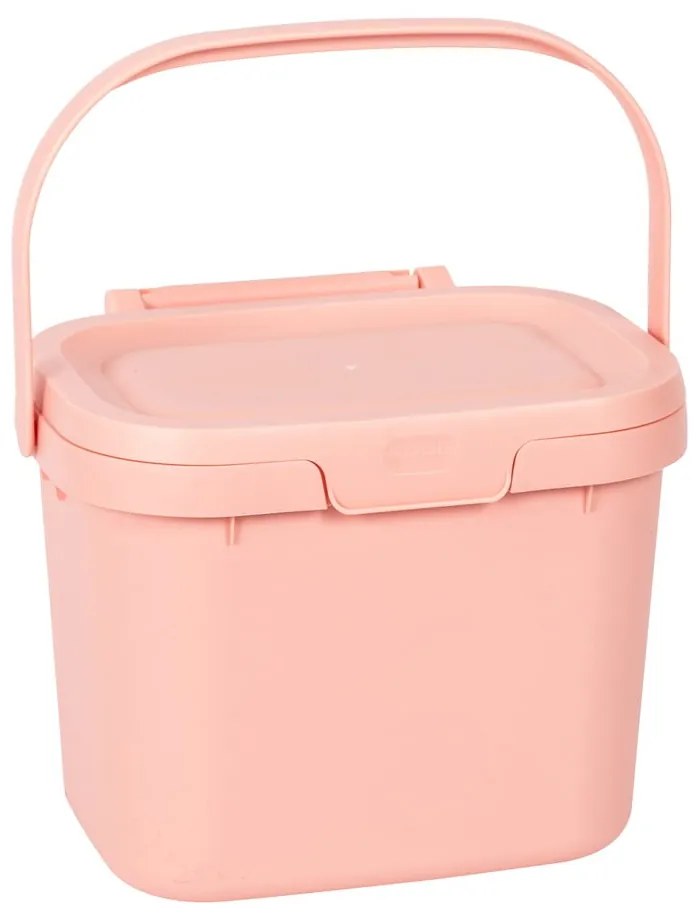 Růžový úložný box Addis Caddy, 4,5 l