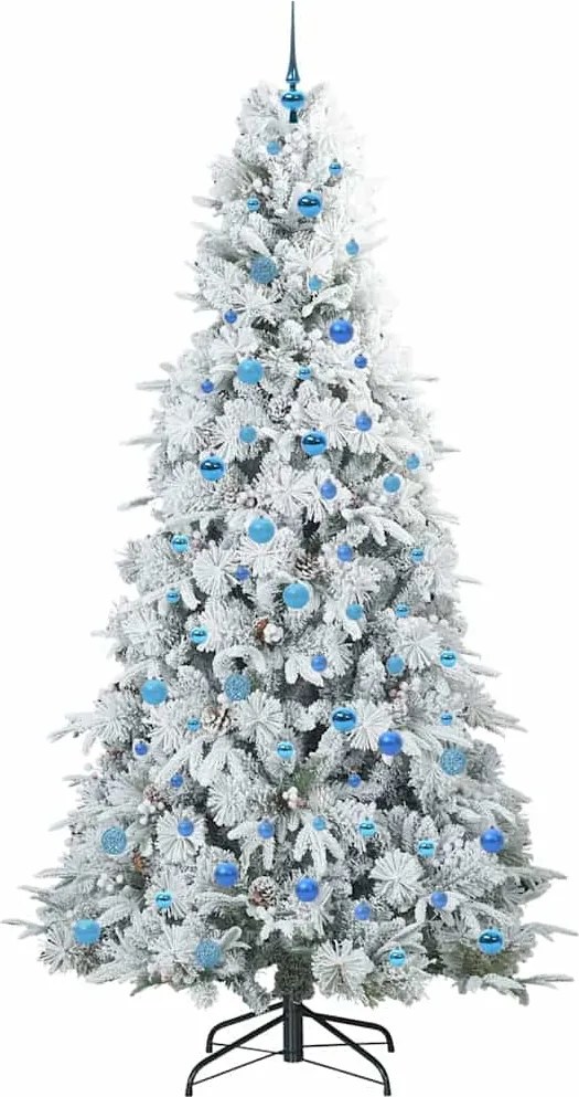 Umělý Skládací Vánoční Strom s stojanem Bílá 240 cm PE a PVC 3397517