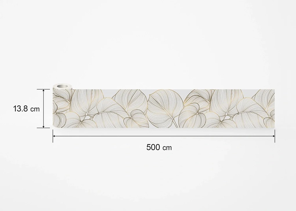 Samolepící bordura na zeď Zlaté Záření | 5 m x 13.8 cm | DWB8435