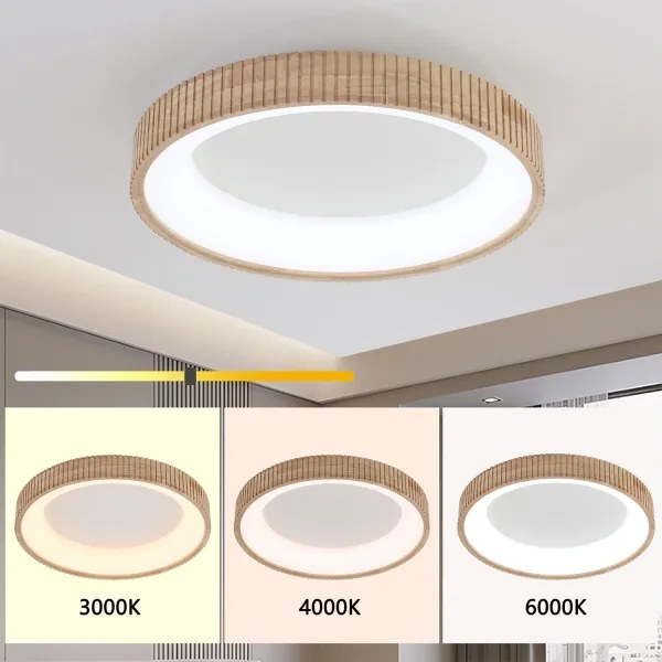 Brilagi - LED Stropní svítidlo FALCON WOOD MODERN LED/40W/230V pr. 60 cm dřevo