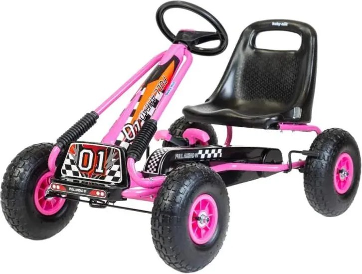 Dětská šlapací motokára Go-kart Baby Mix Razor růžová