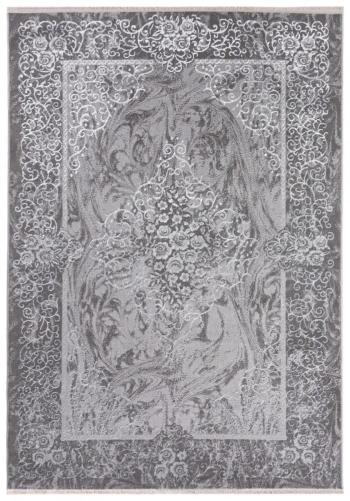 Kusový koberec Seda šedo bílý 160x229cm