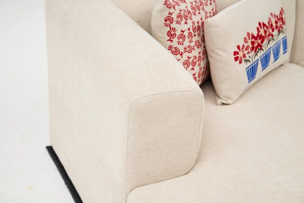 Hanah Home Rohová pohovka LINDEN levá krémová