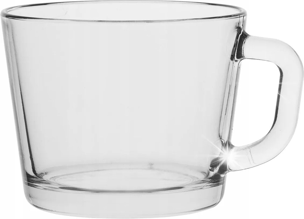 sklenice na kávu a čaj Šálky s Uchem Trend Glass Jumbo Lena 4x475 ml