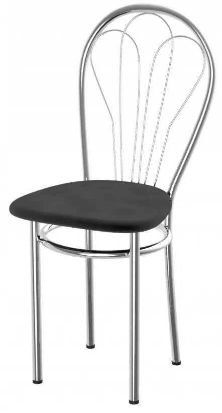 Kovová jídelní židle čalouněný sedák Vesna h