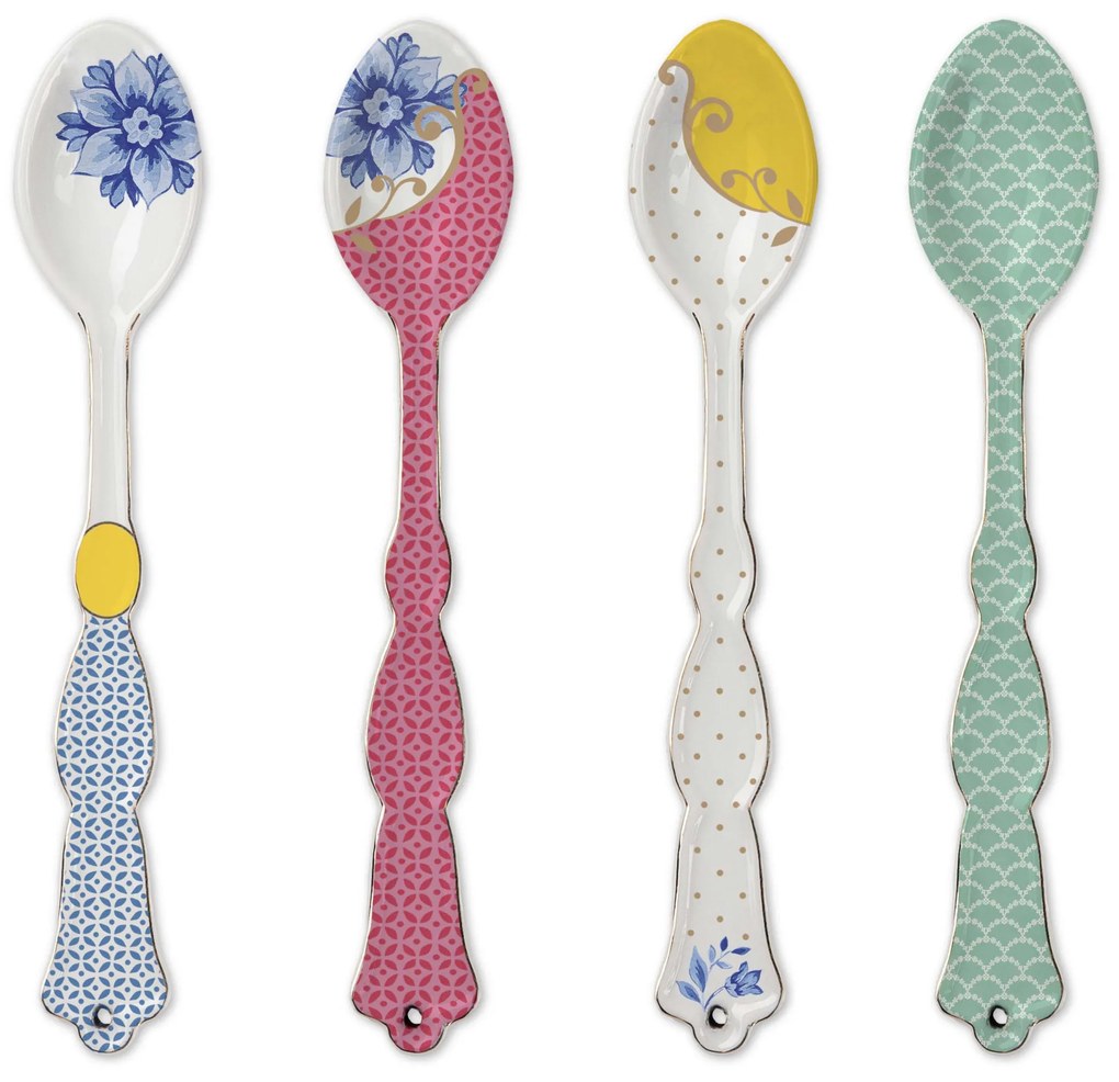 Pip Studio Royal Multi set 4 porcelánových lžiček, dárkové balení