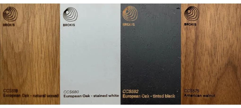 Brokis Shadows PC894 skleněné závěsné svítidlo Barva skla: Černá, Povrch skla: Lesklý, Dřevo: evropský dub - bíle mořený