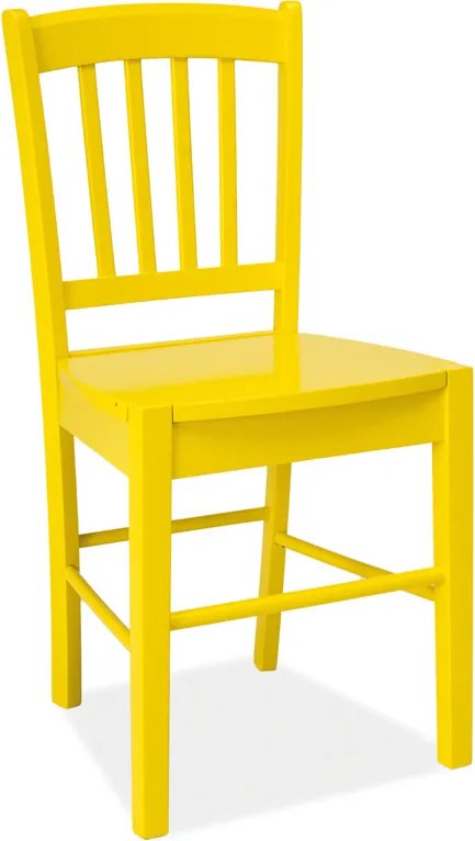 Jídelní dřevěná židle ve žluté barvě KN270